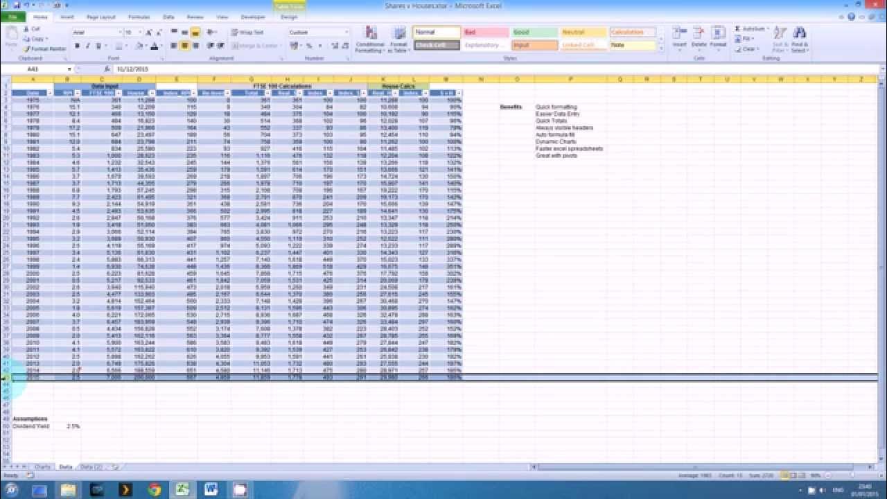 Excel: Using Data Tables - YouTube