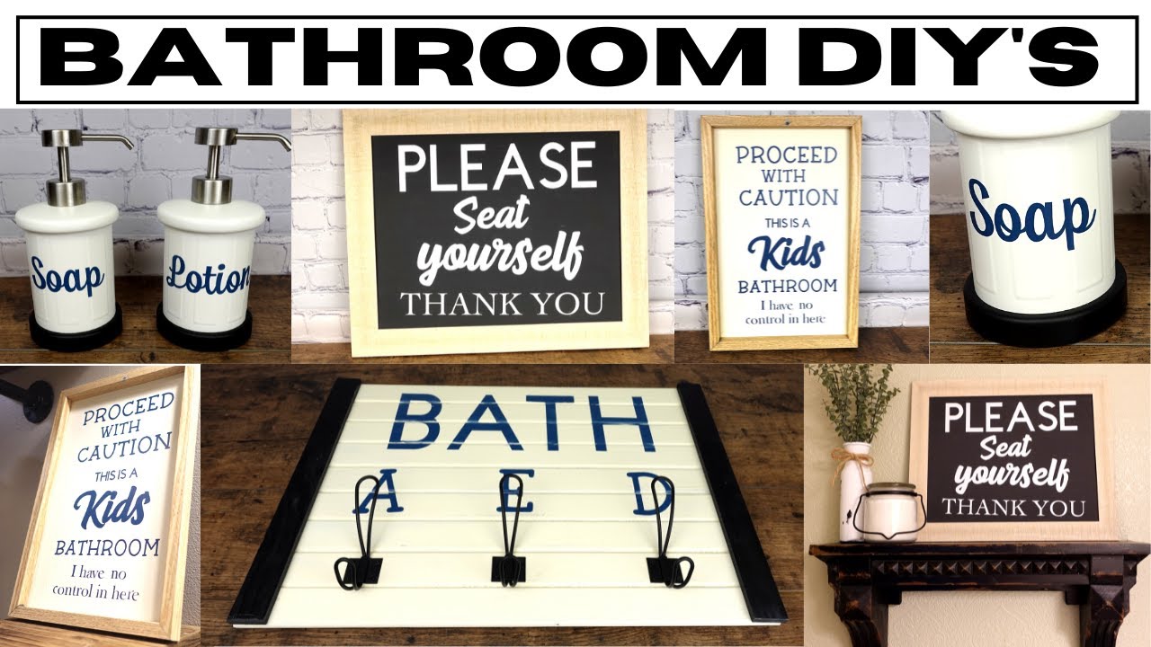 DOLLAR TREE DIY BATHROOM DECOR (high-end + $1 ideas) Bathroom Décor ...