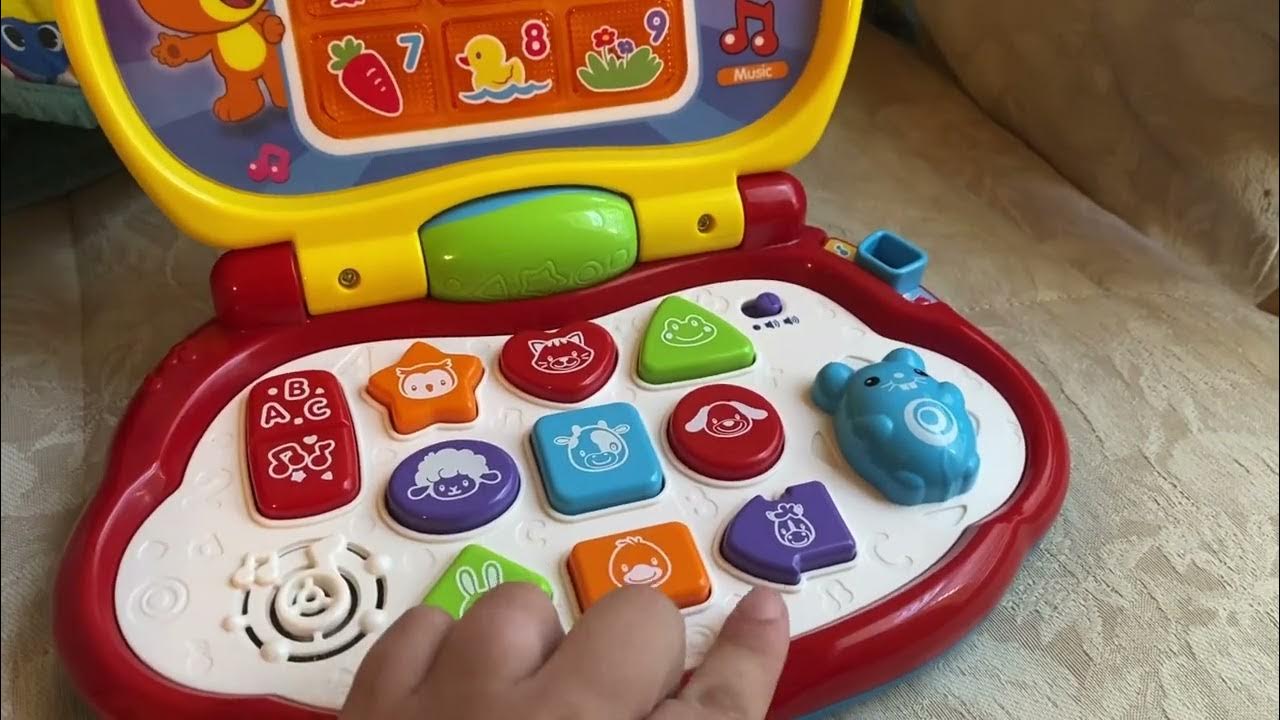 Vtech Brilliant Baby Laptop Honest Toy Review by a mom of two #vtech #learningtoys - YouTube
