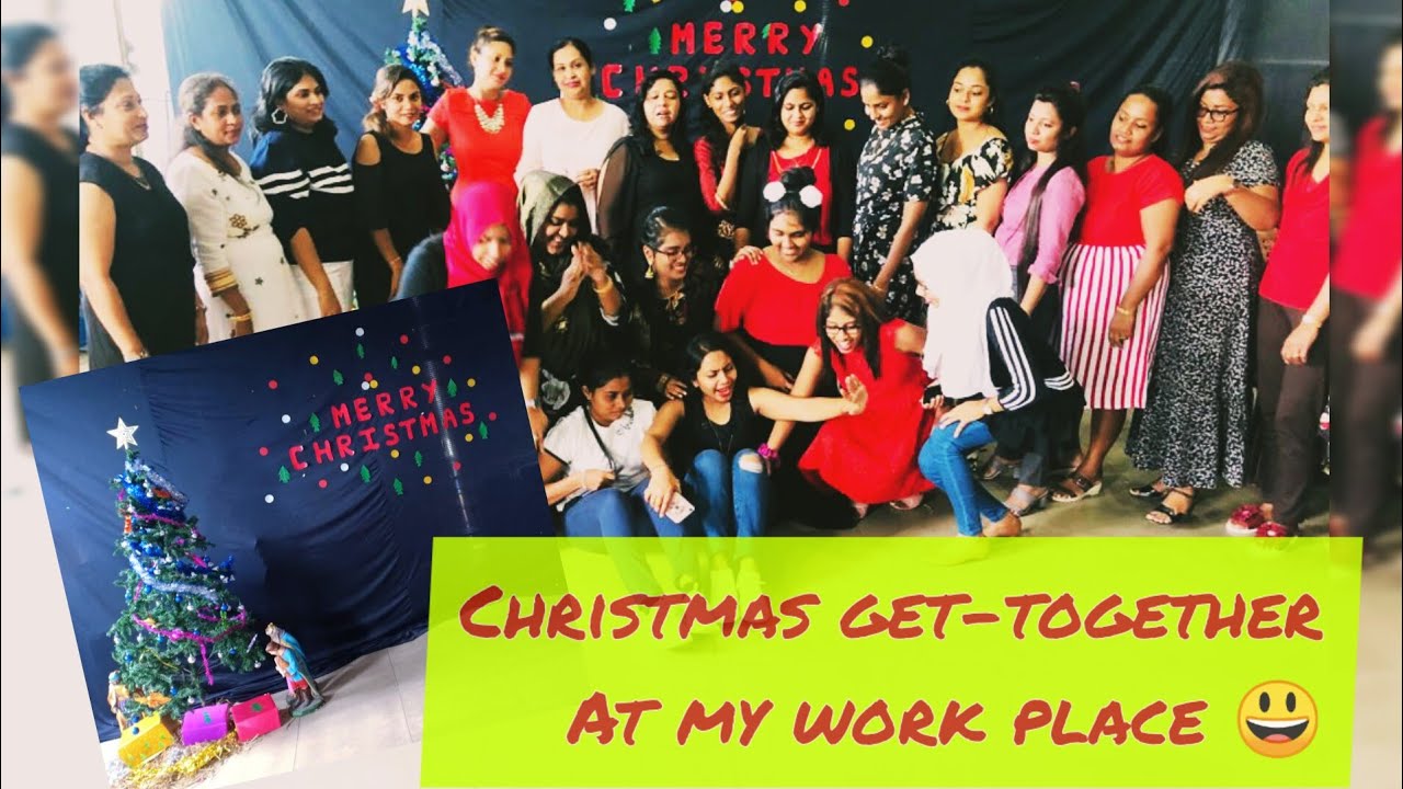 Christmas get-together at my work place 😃 - YouTube