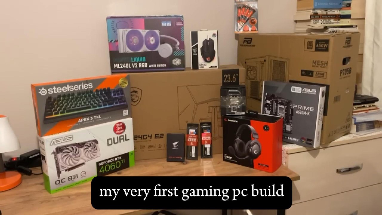 my very first gaming pc build in 480p full hd xD - YouTube