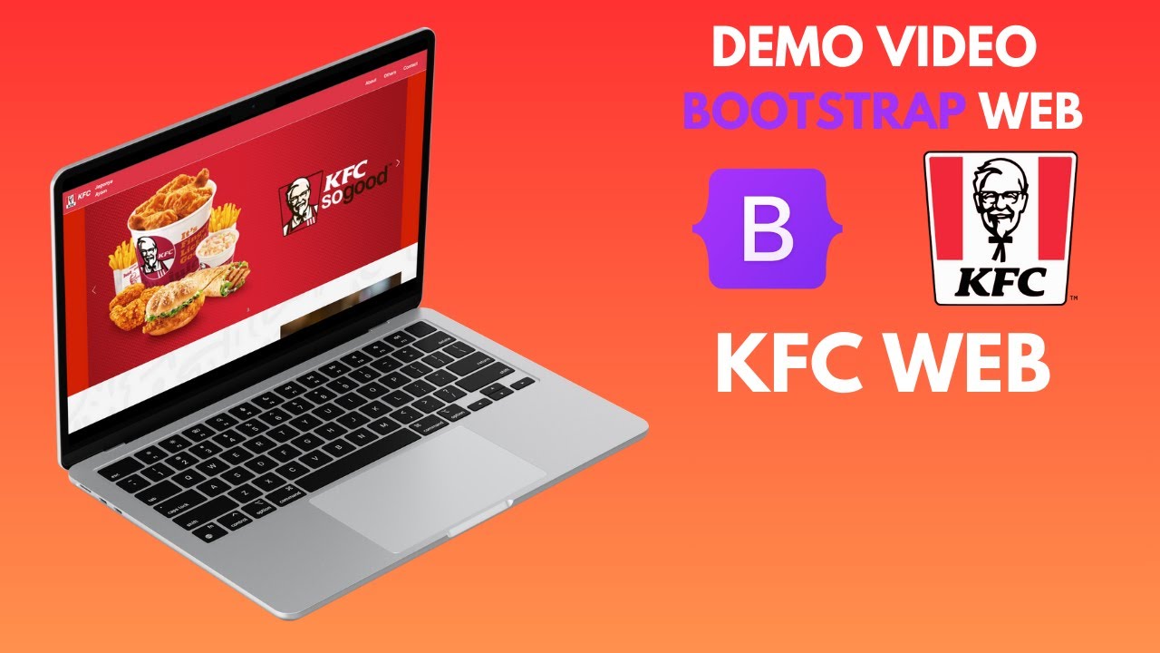 KFC web | Bootstrap Website demo video - YouTube
