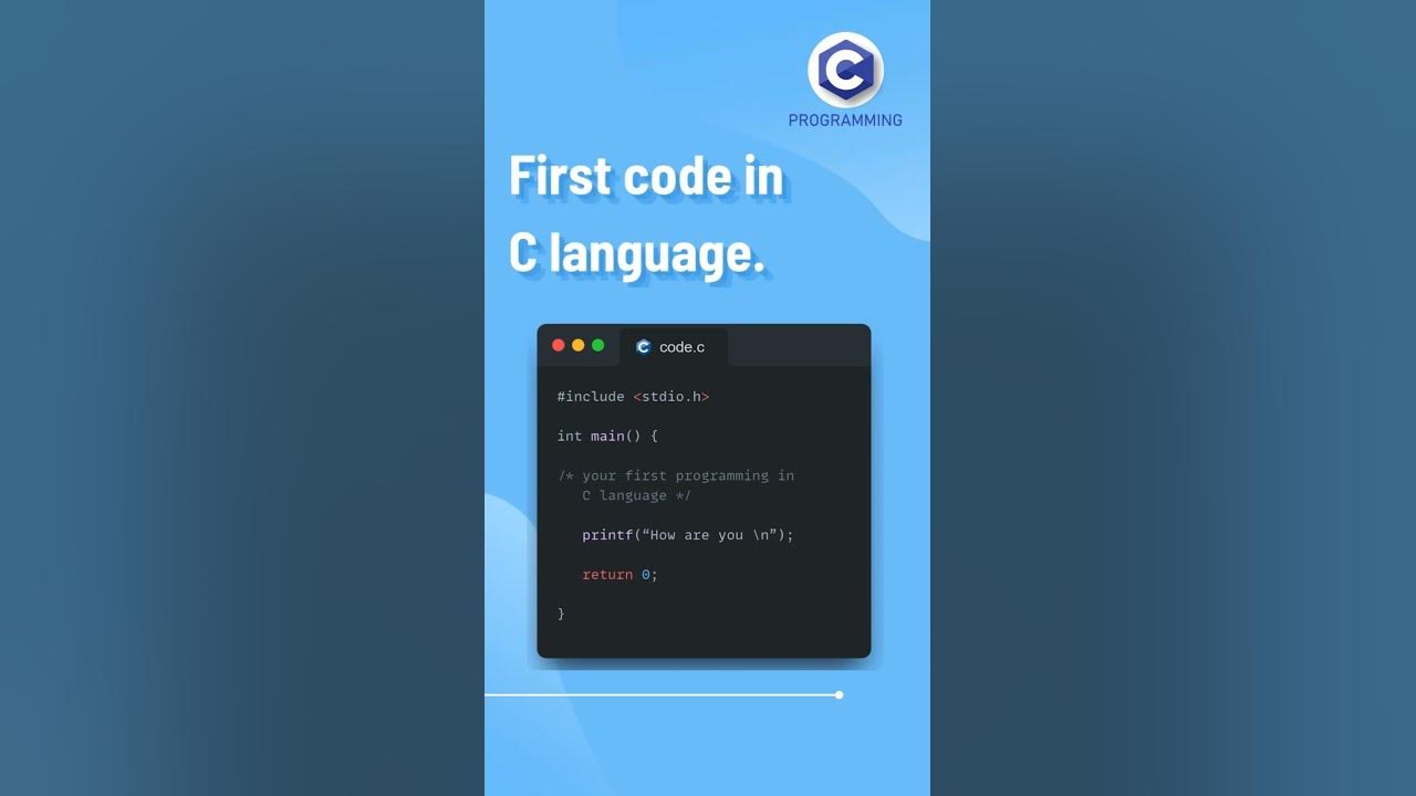 First Code C Programming Coding Viralvideo Developer Cprogramming
