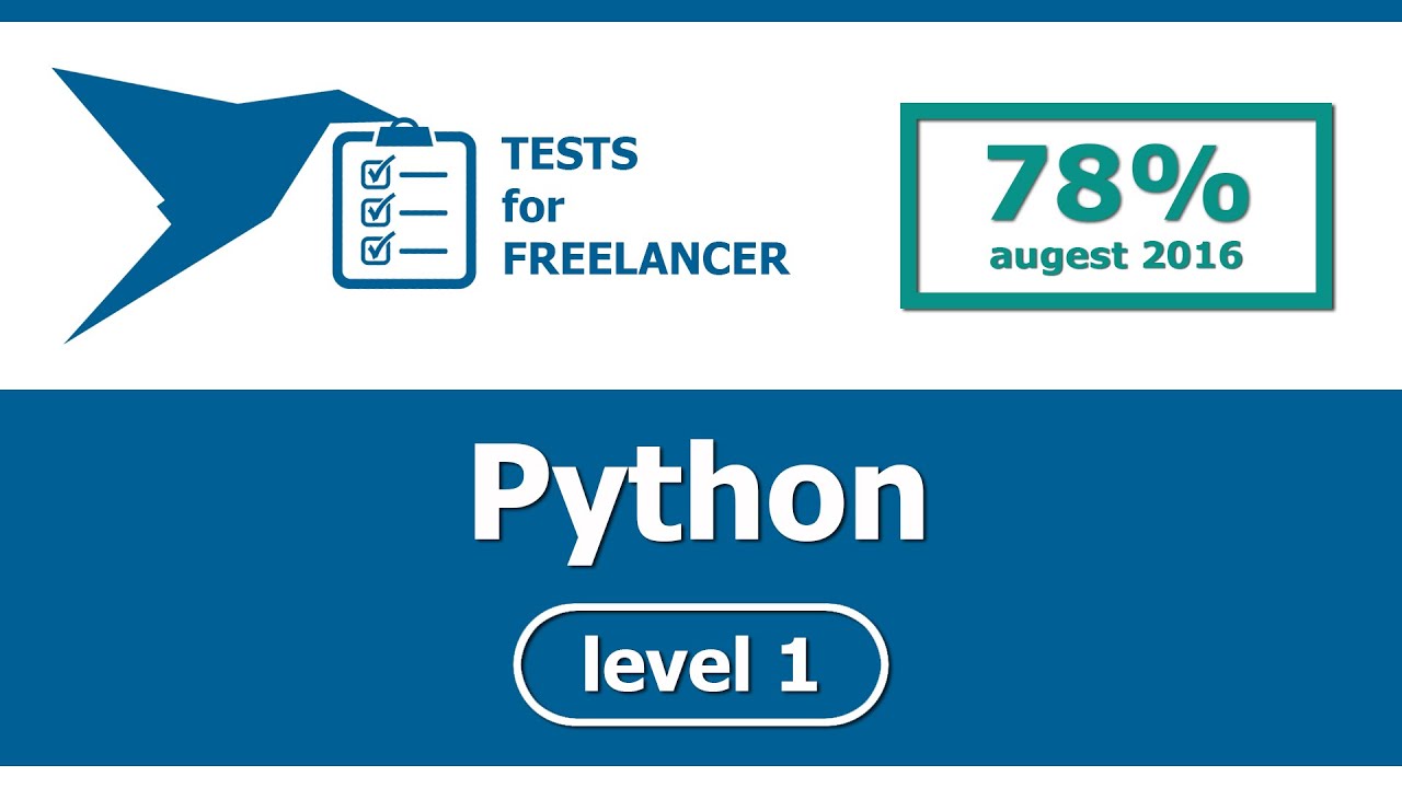 Freelancer - Python - level 1 - test (78%) - YouTube