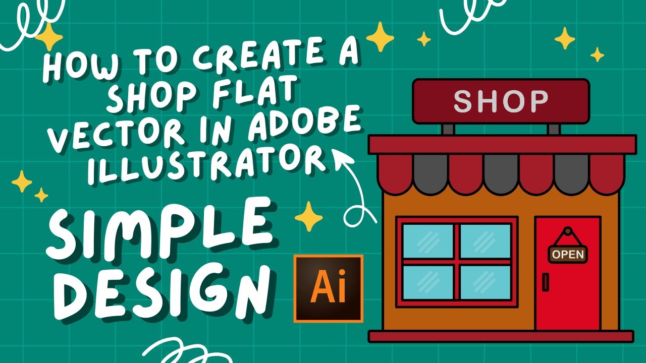 Step by Step Guide to Create flat Vector a Shop Building For Beginner ...