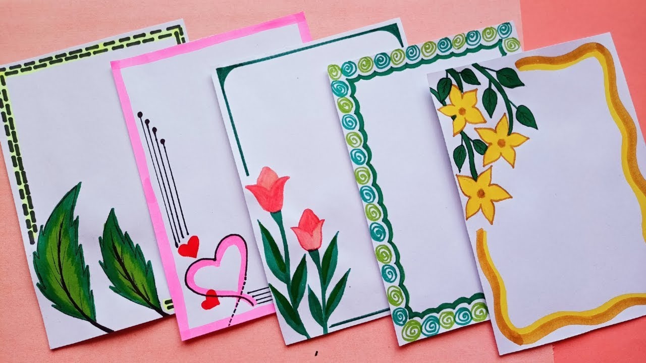 Children Colorful Easy Border Drawing For Kids Step By Step #drawing # ...