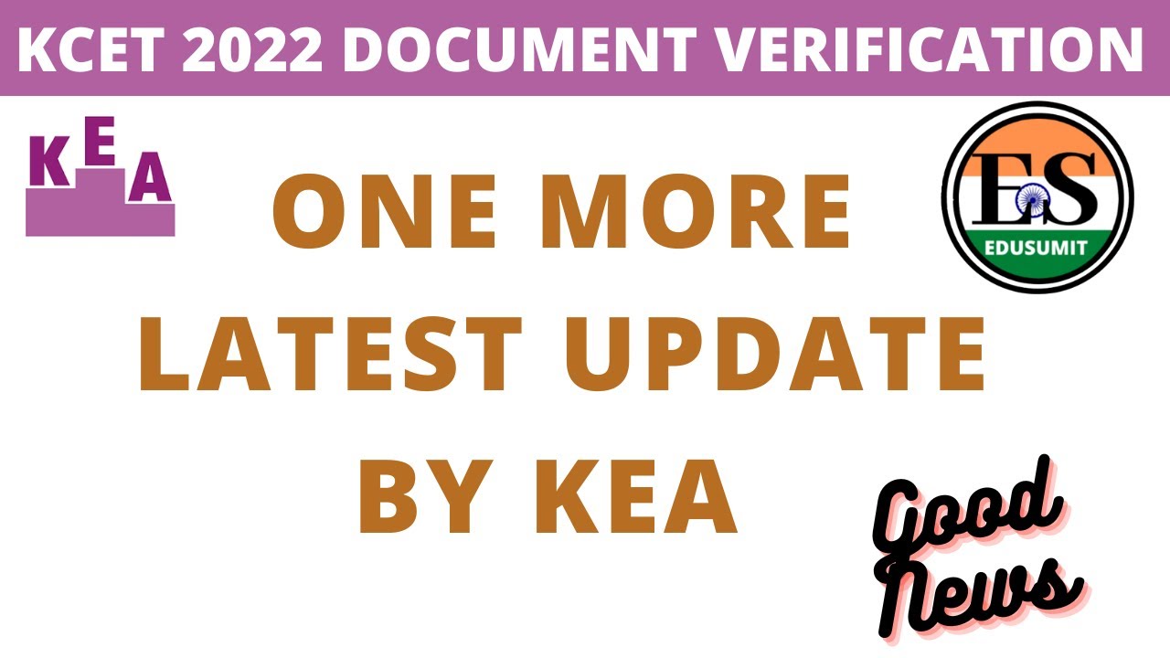 TWO MORE LATEST UPDATES BY KEA #edusumit #kcet #kea # ...