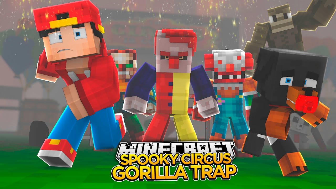 Minecraft - SPOOKY CIRCUS - w/ HARAMBE THE GORILLA - Little Baby Max ...