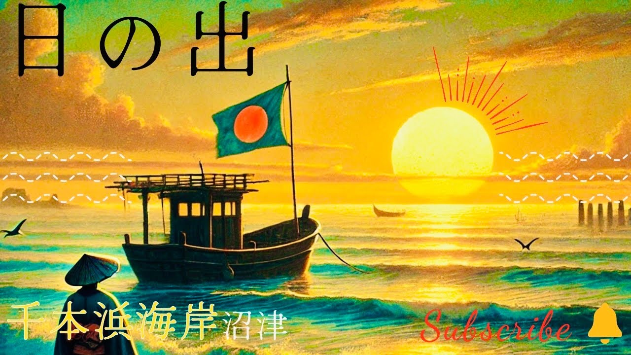 千本浜海岸の日の出 | 静岡・沼津の美しい朝焼け 🌅 Senbonhama Beach Sunrise in Numazu, Japan ...