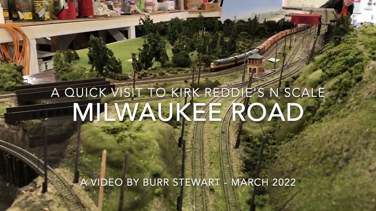 Kirk Reddie's N scale Milwaukee Road - a quick visit - YouTube