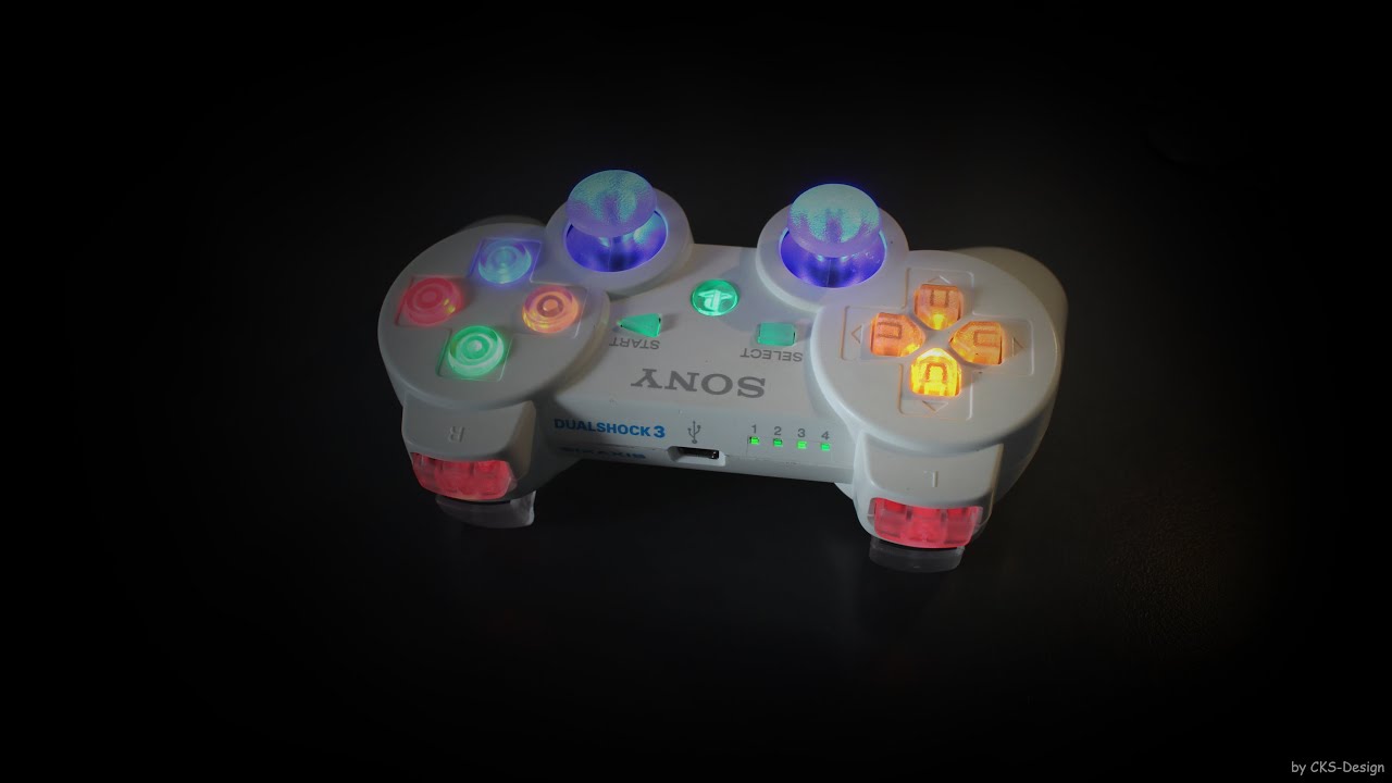 Custom PS3 Controller "colorful white" by CKS-Design - YouTube