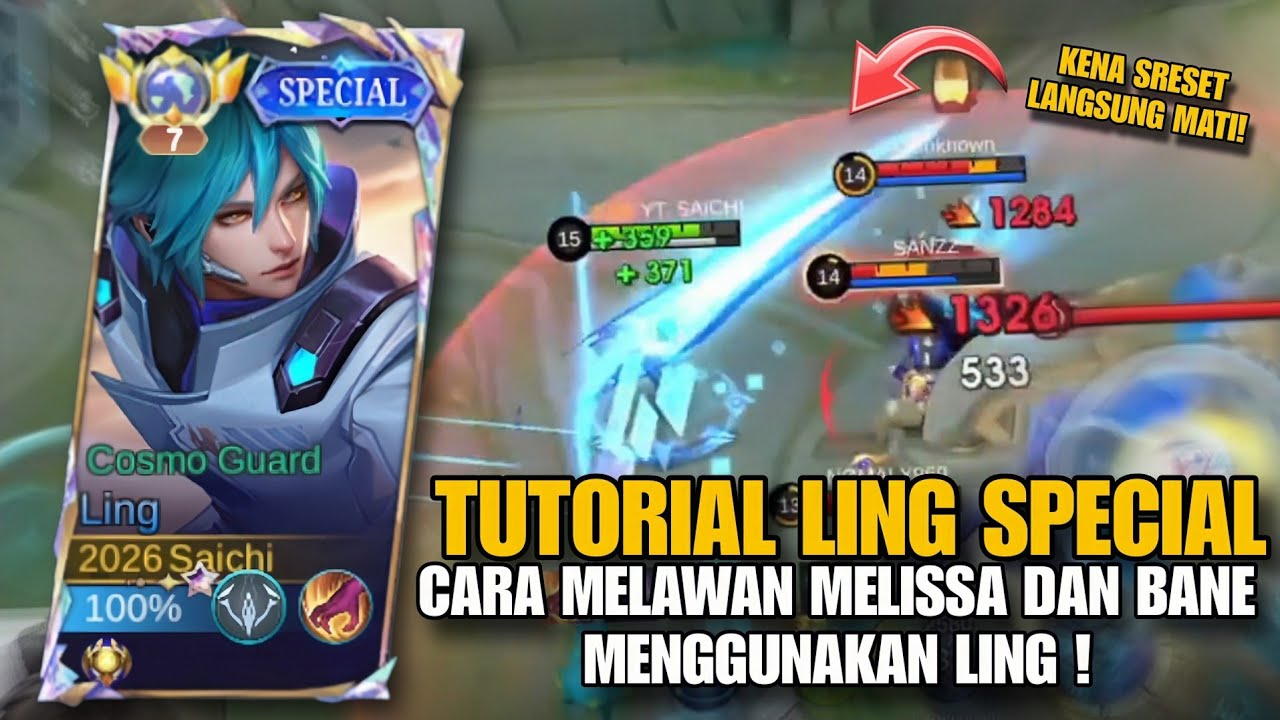 TUTORIAL LING SPECIAL SKIN | Cara Melawan Melissa Dan Bane Ketika ...