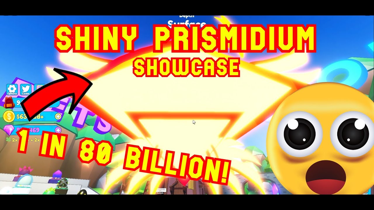 SHINY PRISMIDIUM SHOWCASE, 1 IN 80 BILLION CHANCES | ROBLOX MINING ...