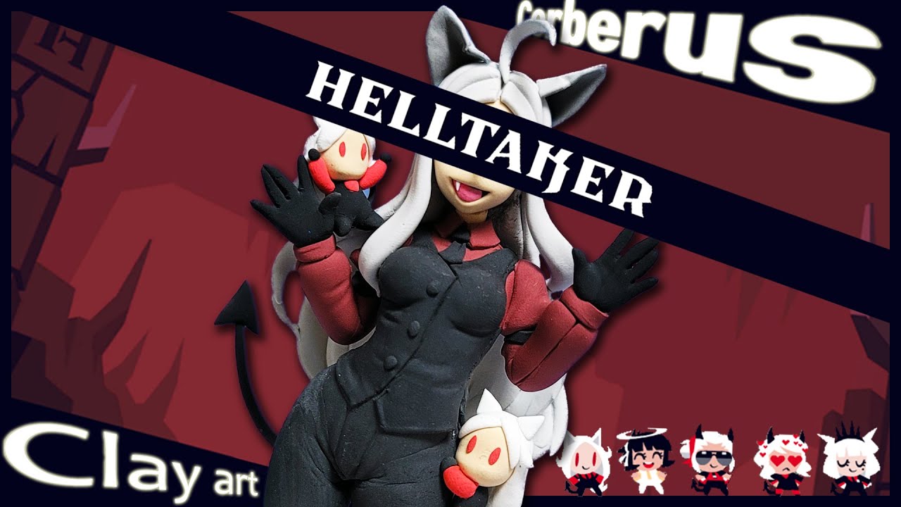 Helltaker " Cerberus, The Triple Demon " clay art tutorial ! - YouTube
