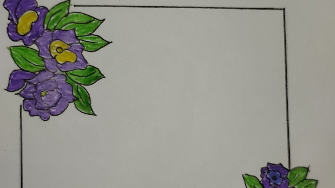 Assignment border design | Flower Border design | Border design for ...