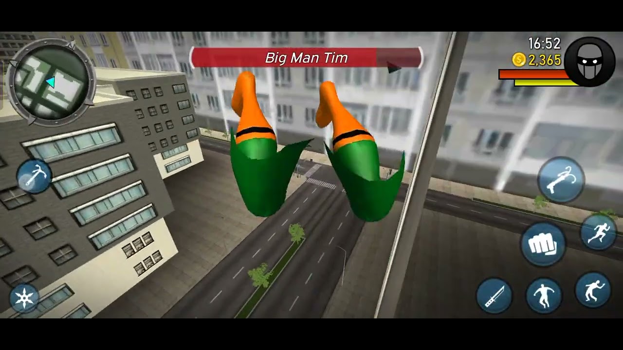 fighting big man Tim Blue ninja - YouTube