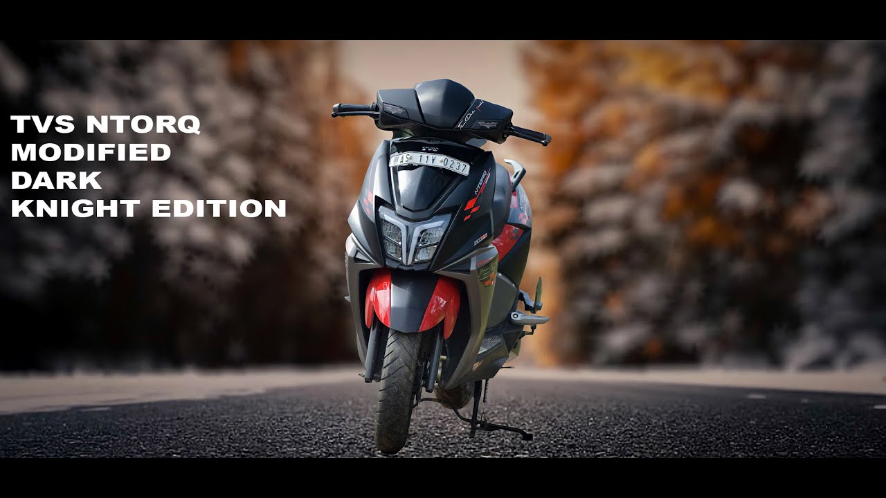 TVs Ntorq Modified 2021k Drak Knight Edition || Dark Knight || Ntorq ...