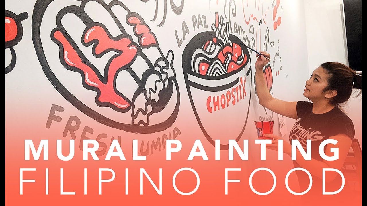 Mural Painting for Chopstix Filipino Restaurant - YouTube