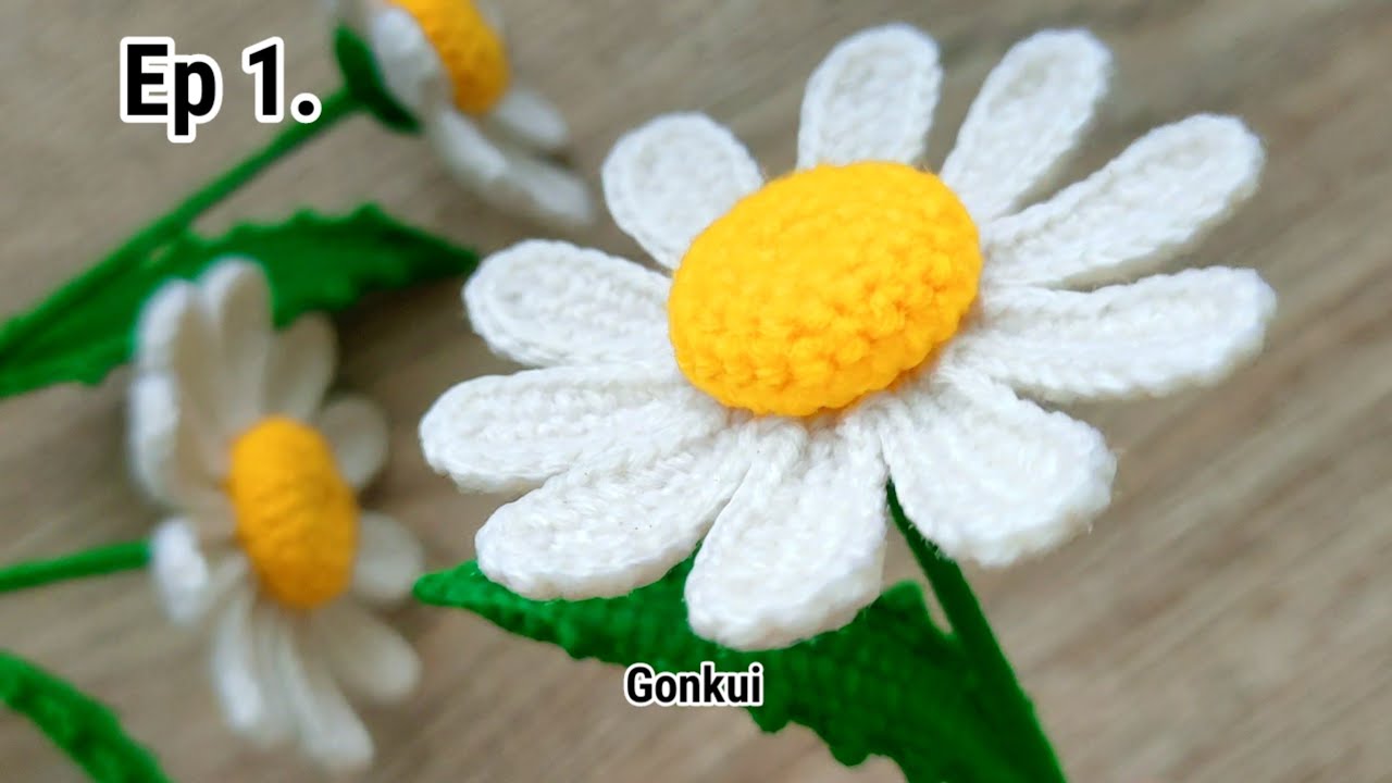 Ep1. Flower 🌼 Crochet Daisy Flower Tutorial step by step | Crochet ...