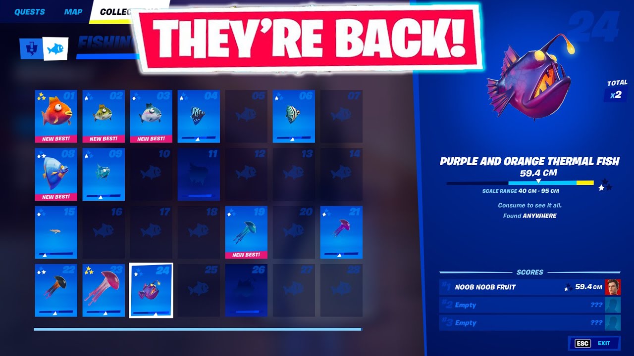 Epic Games Finally Fixed FISH COLLECTION // Fortnite Season 2 Chapter 3 ...