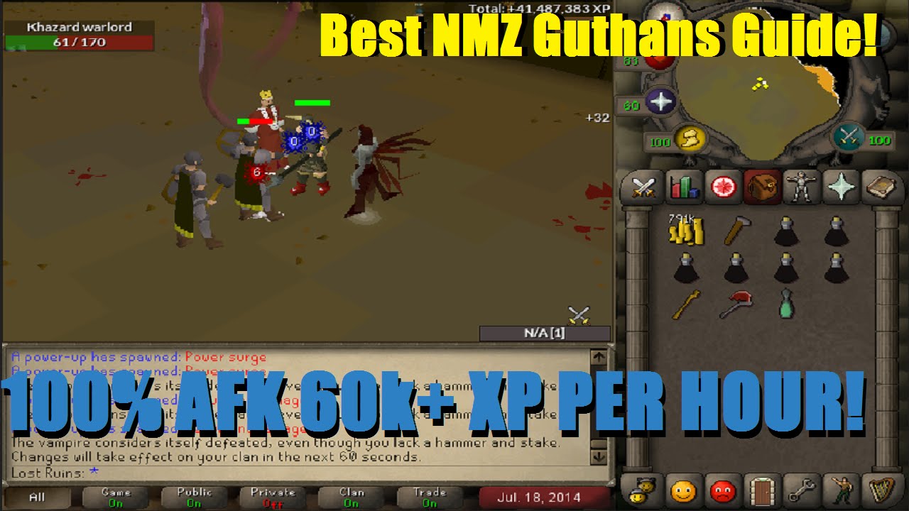 NMZ Guthans Guide Runescape 2007 100% afk - YouTube