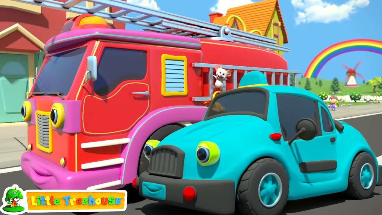Wheels On the Bus and Vehicles Learning Rhyme & Song for Toddlers - YouTube