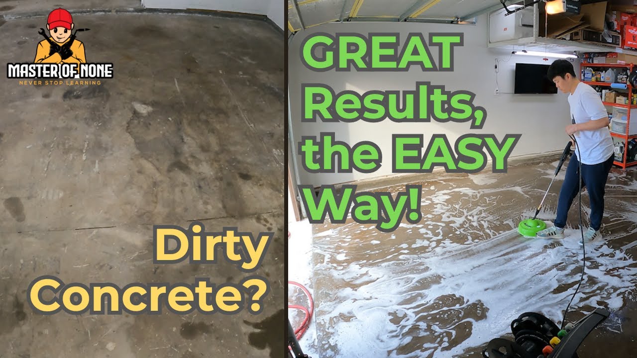 DEEP Cleaning Your Concrete Garage Floor, The EASY Way! - YouTube