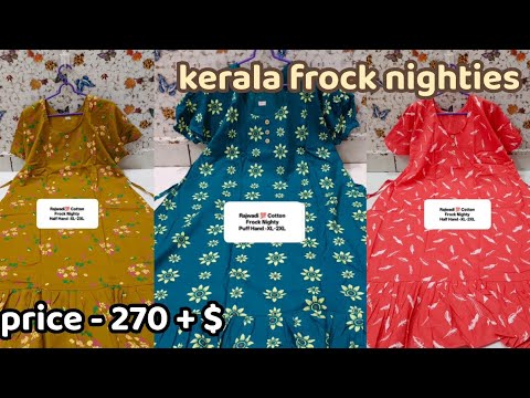 Pure cotton kerala frock nighties collection tamil | cotton style frock ...