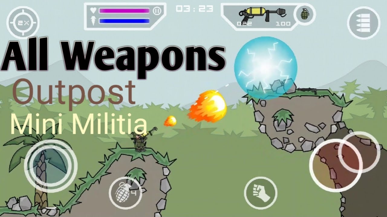 Mini Militia All Weapons |Outpost |Weapon Collection - YouTube