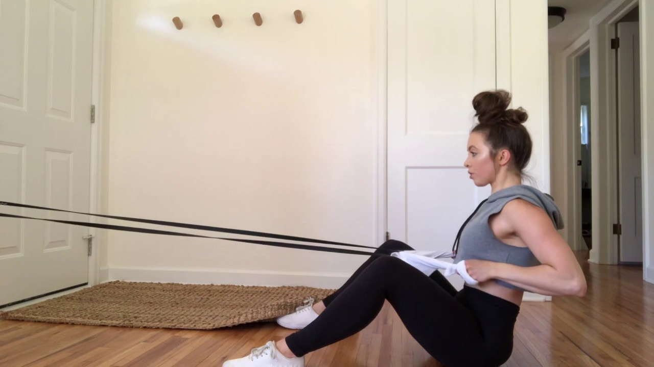 Band Seated Mid Back Row - YouTube