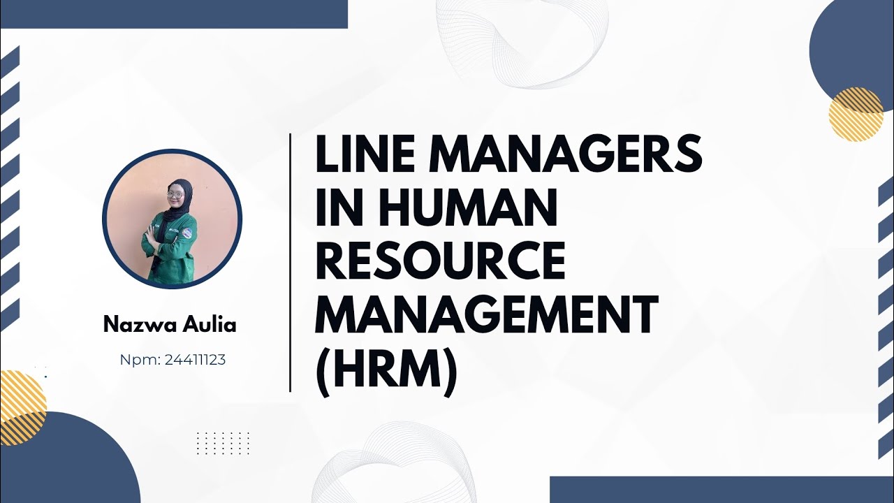 LINE MANAGER IN HUMAN RESOURCE MANAGEMENT || MSDM - YouTube