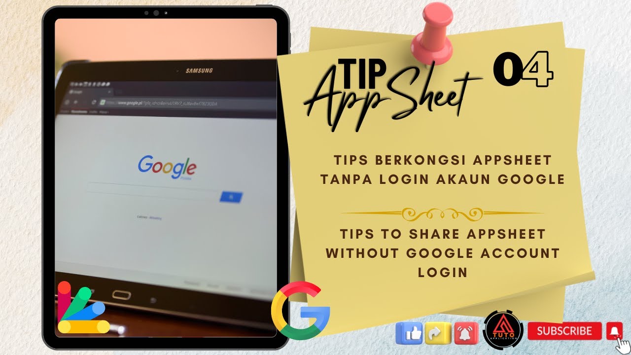 04 Tips Berkongsi Aplikasi AppSheet Tanpa Login Akaun Google - YouTube