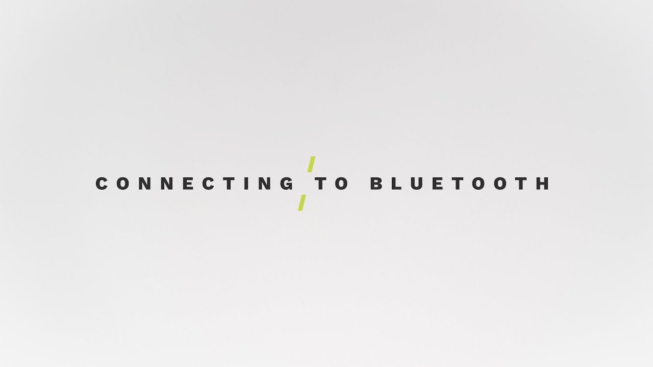 Connecting to Bluetooth - YouTube