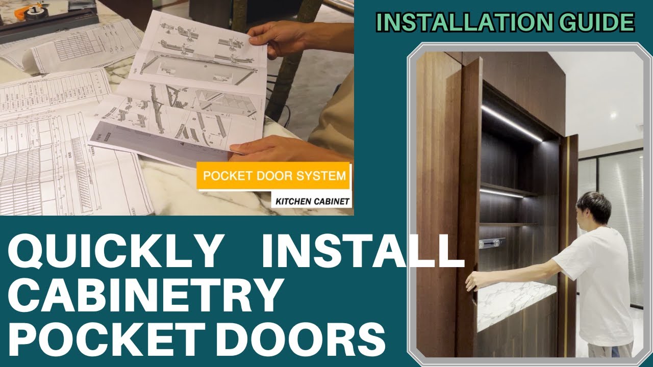 Quickly install cabinet pocket doors #pocketdoor - YouTube