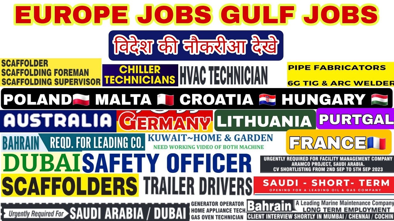 ASSIGNMENTS ABROAD TIME JOBS | Rigger Job Driver job Helper job ...