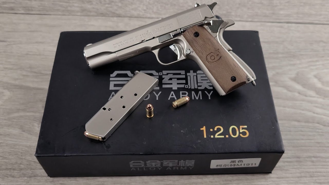 Miniature Colt 1911 in 1:2 scale view and disassemble - YouTube