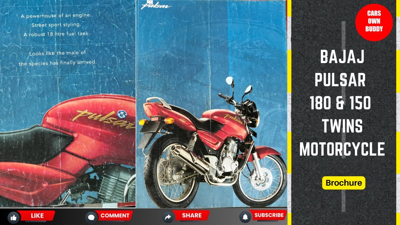 BAJAJ PULSAR 180 & 150 Motorcycle Brochure I Bajaj Pulsar 2001 Rare ...