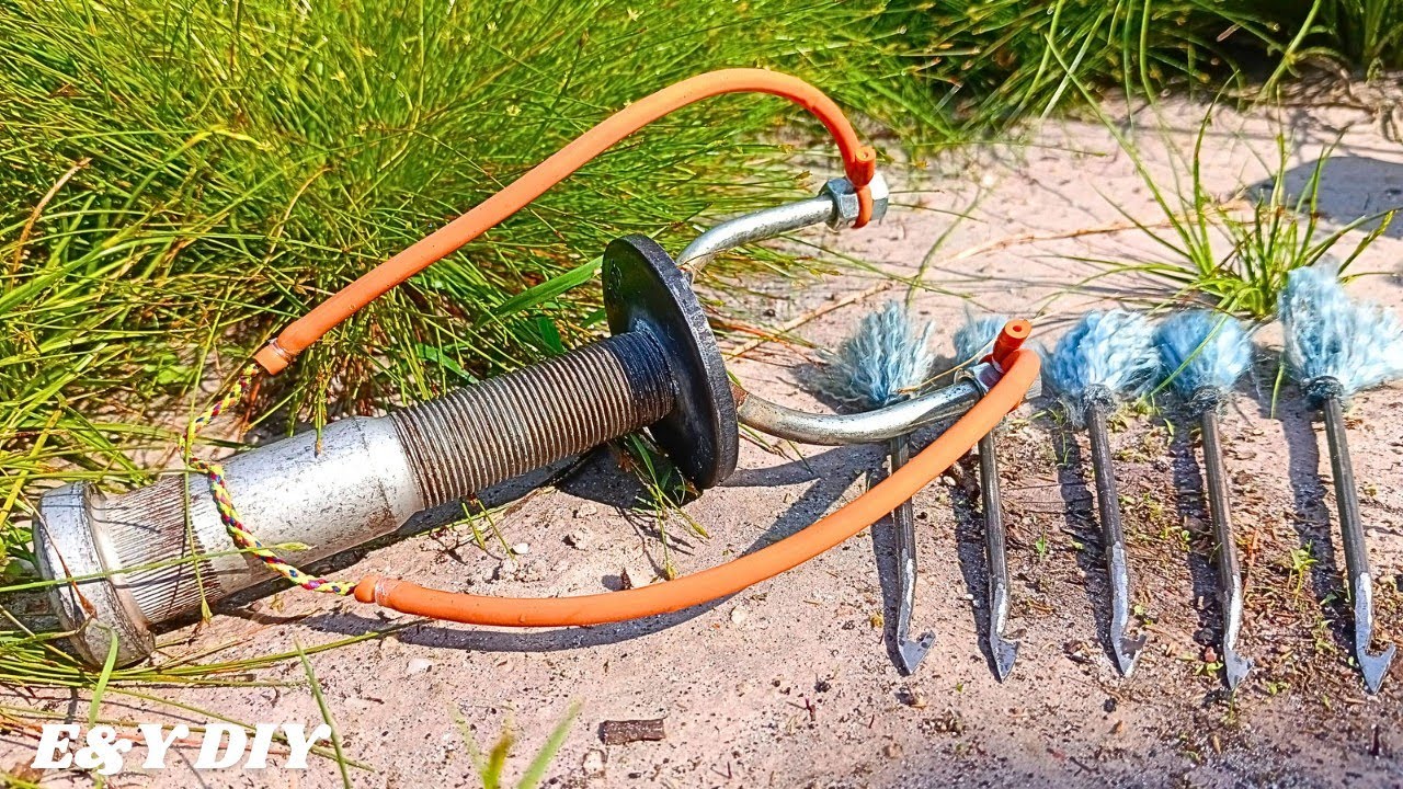 Powerful Slingshot from Metal Scrap - Welding wire Slingshot Darts ...