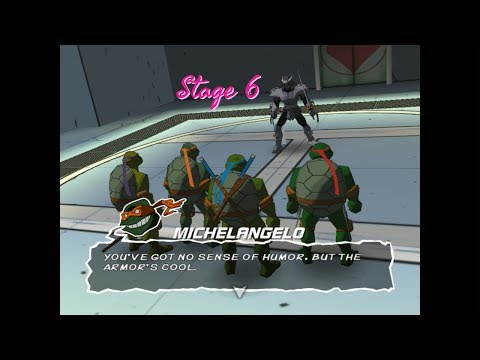 Teenage Mutant Ninja Turtles 2003 Walkthrough Stage 6 - Justice/Clash With Shredder