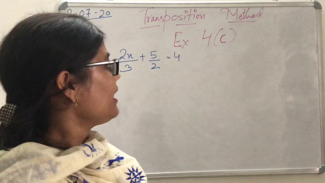 Class_7_Maths(Simple Equations) Transposition method1 - YouTube