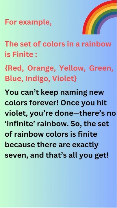 Finite And Infinite Sets Difference Between Finite Set And Infinite Set Math Mindset Youtube