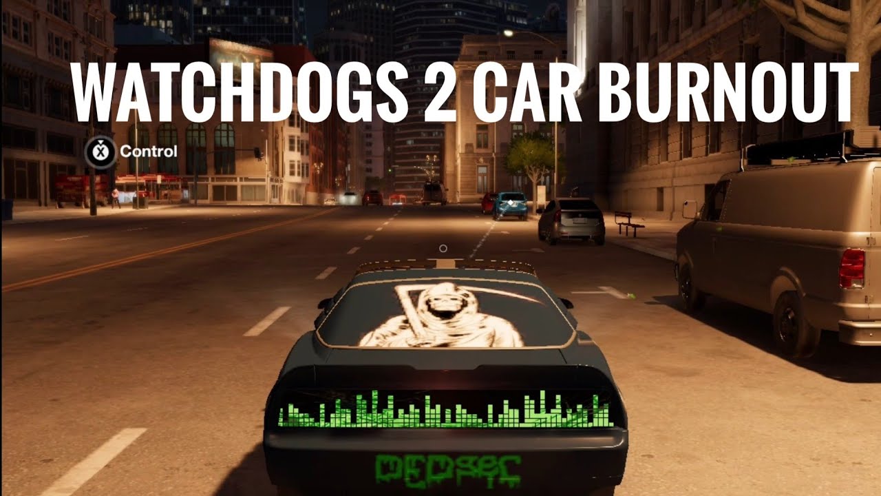Doing 360° car burnout in Watchdogs 2 ( Dedsec Retro Muscle Car ) - YouTube