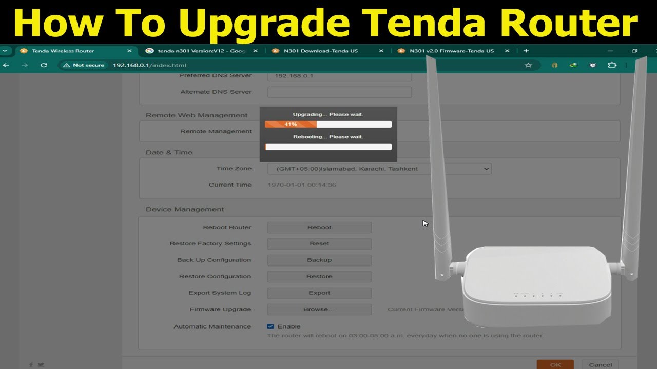 Tenda Firmware Upgrade N301 | Tenda N301 Firmware upgrade | How To ...