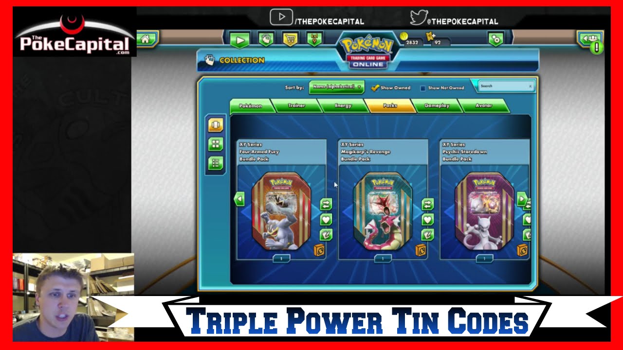 What Do You Get With the Pokemon Triple Power Tin PTCGO Codes? - YouTube