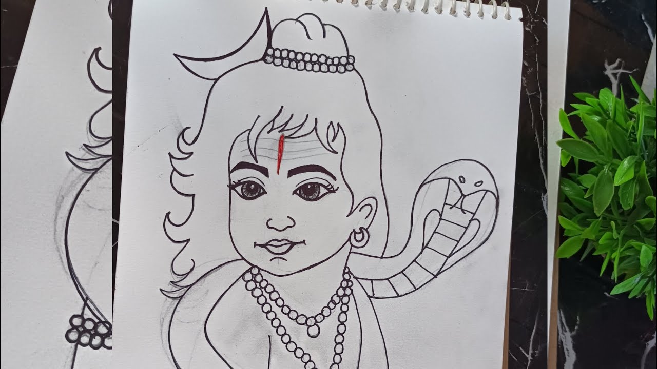 cute shivji drawing easy♥️ | how to draw shibji | shibji drawing with ...