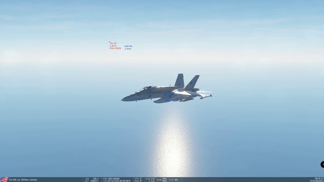 DCS: F/A-18C Hornet, AIM-9X High Off-Boresight (HOBS) test - YouTube