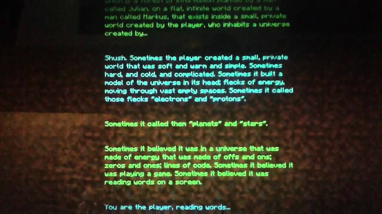 Minecraft end poem - YouTube