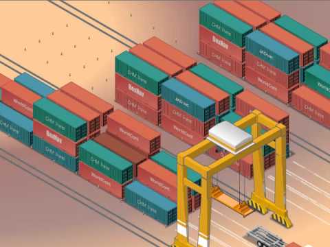 SICK's Laser Scanners on a Driverless Stacking Crane - YouTube