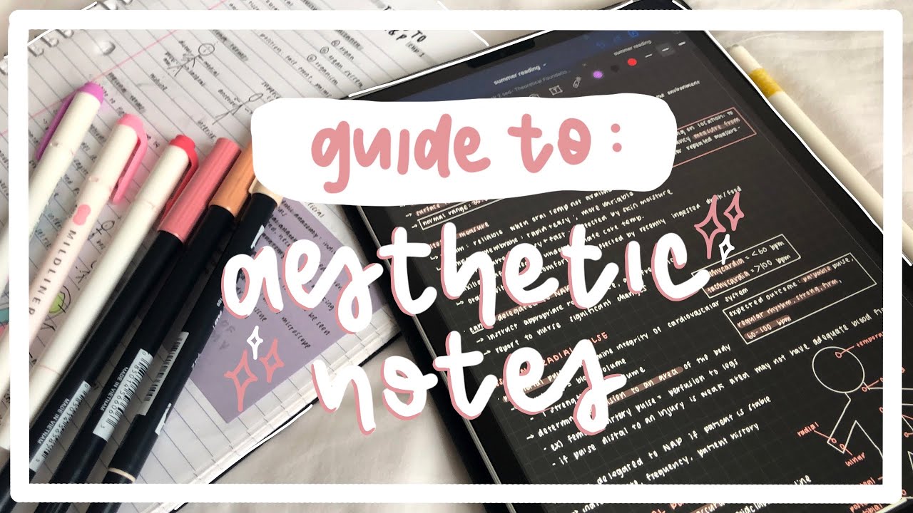 how to take aesthetic notes (digital+paper) - YouTube