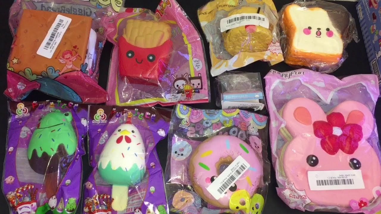Squishy Package Review Animal Desserts Food Squishies Toy Unboxing ...